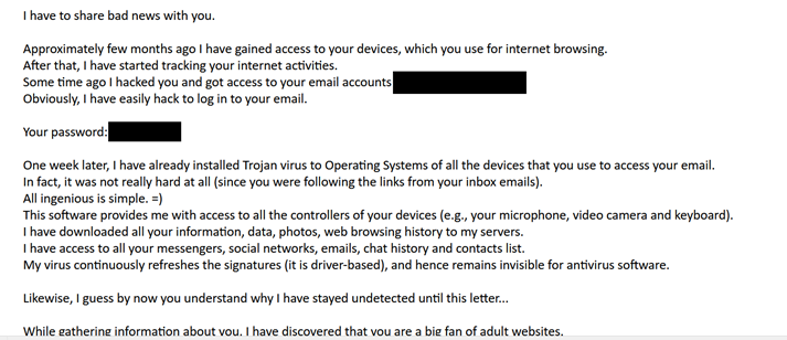 'Sextortion' Emails | OCSIA